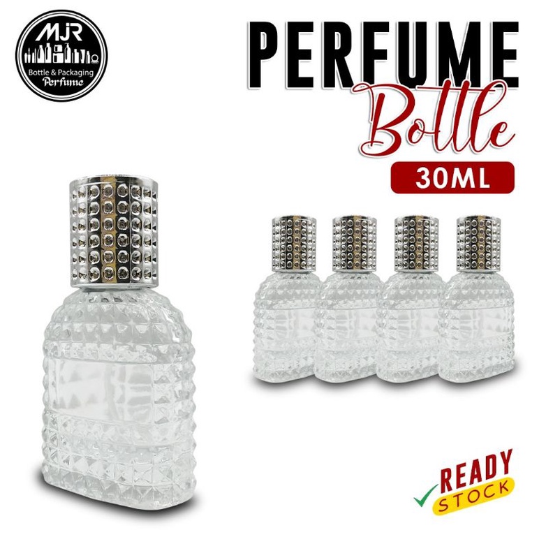 BOTOL MINYAK WANGI 30ML /BOTTLE PERFUME 30ML /SILVER CAP /DURI /DIAMOND ...
