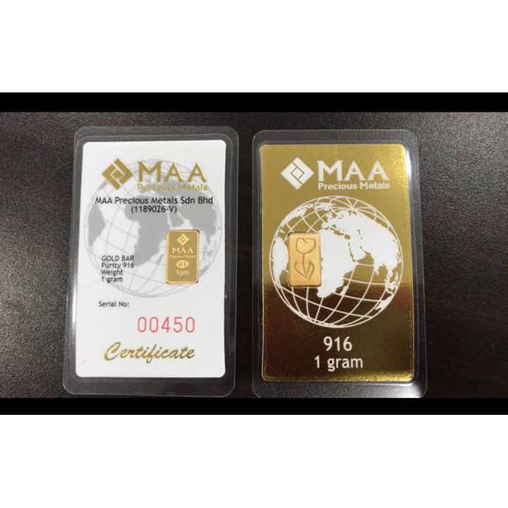Gold Bar 916 1gram by OroDesign | Shopee Malaysia