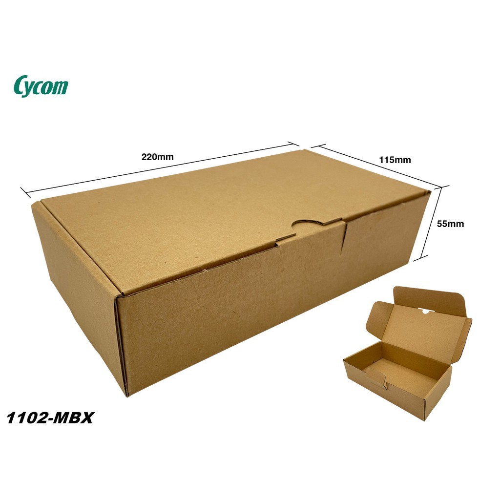 Mailing Box (Tuck On) 1102-MBX Boxes ( 220mm x 115mm x 55mm ( 10 pcs ...