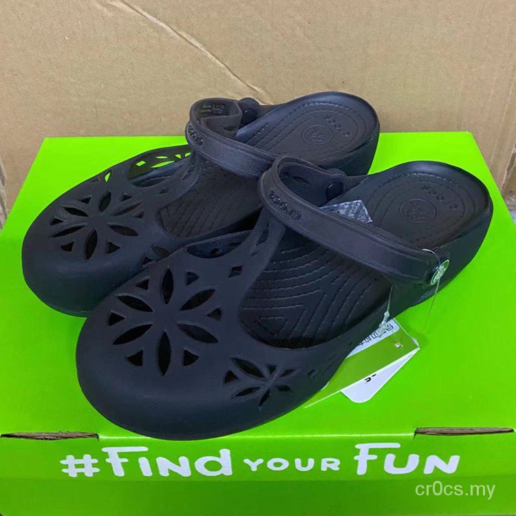 Crocs Isabella crocs are available in black | Shopee Malaysia