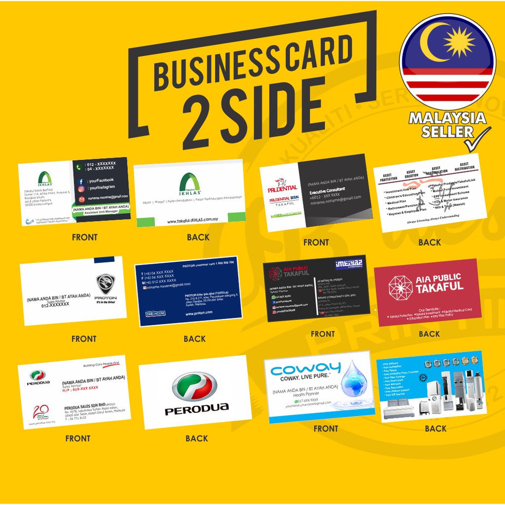 Name Card TAKAFUL,PROTON,PRODUA,COWAY Ready Design/Kad Nama TAKAFUL ...