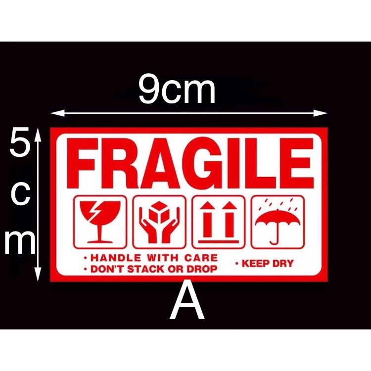 Sticker Fragile A Packing Logistic Handle Care Don't Fall Not Pressure ...