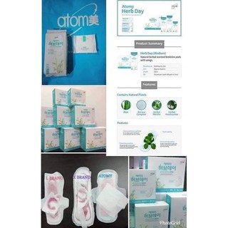 🎉Ready Stock 🎉Atomy 28cm night use 10 pieces sanitary pad Natural Herb ...