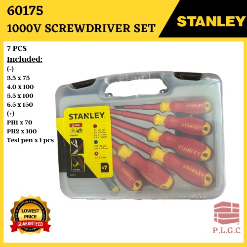 Stanley STMT60175 VDE 1000V High Voltage Screwdriver Set ( 7 pcs ) | Shopee Malaysia