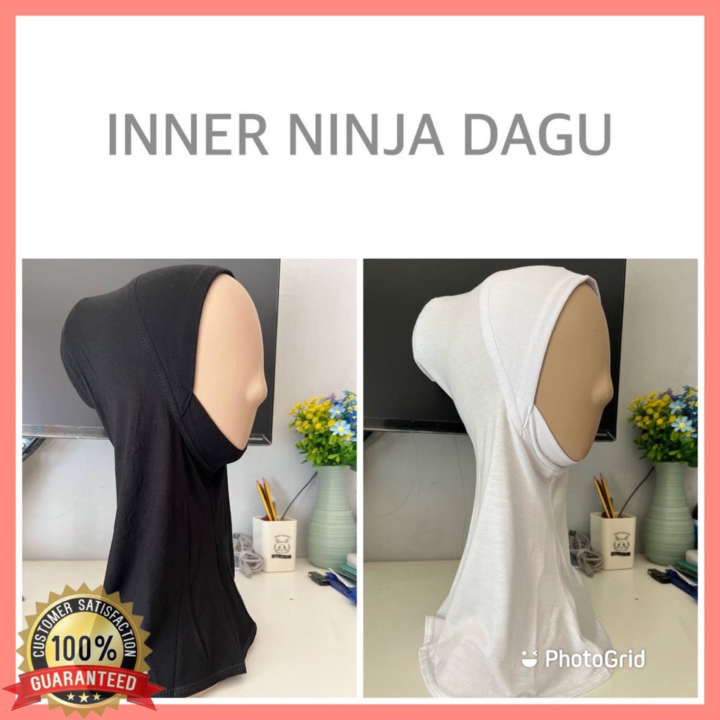 Inner Ninja Berdagu / Inner Neck Dagu Hitam dan Putih | Shopee Malaysia