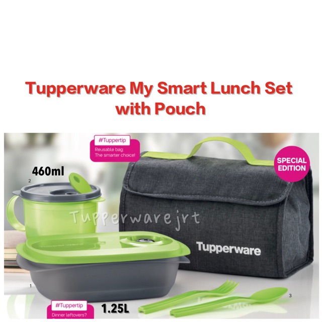 Tupperware My Smart Lunch Set with Pouch ( Reheatable Lunch Box , Soup ...
