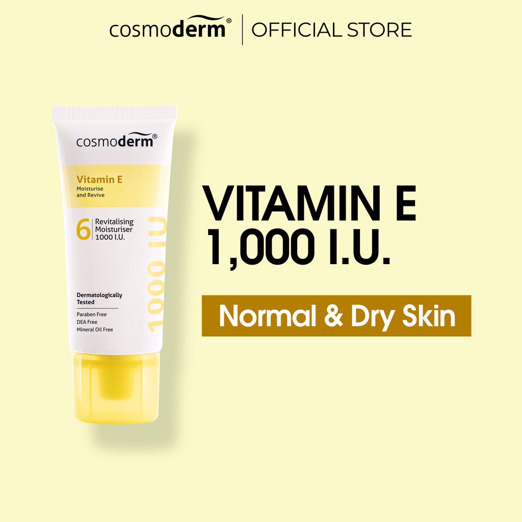 Cosmoderm Vitamin E 1,000 I.U. Revitalising Moisturiser (50ml) | Shopee ...
