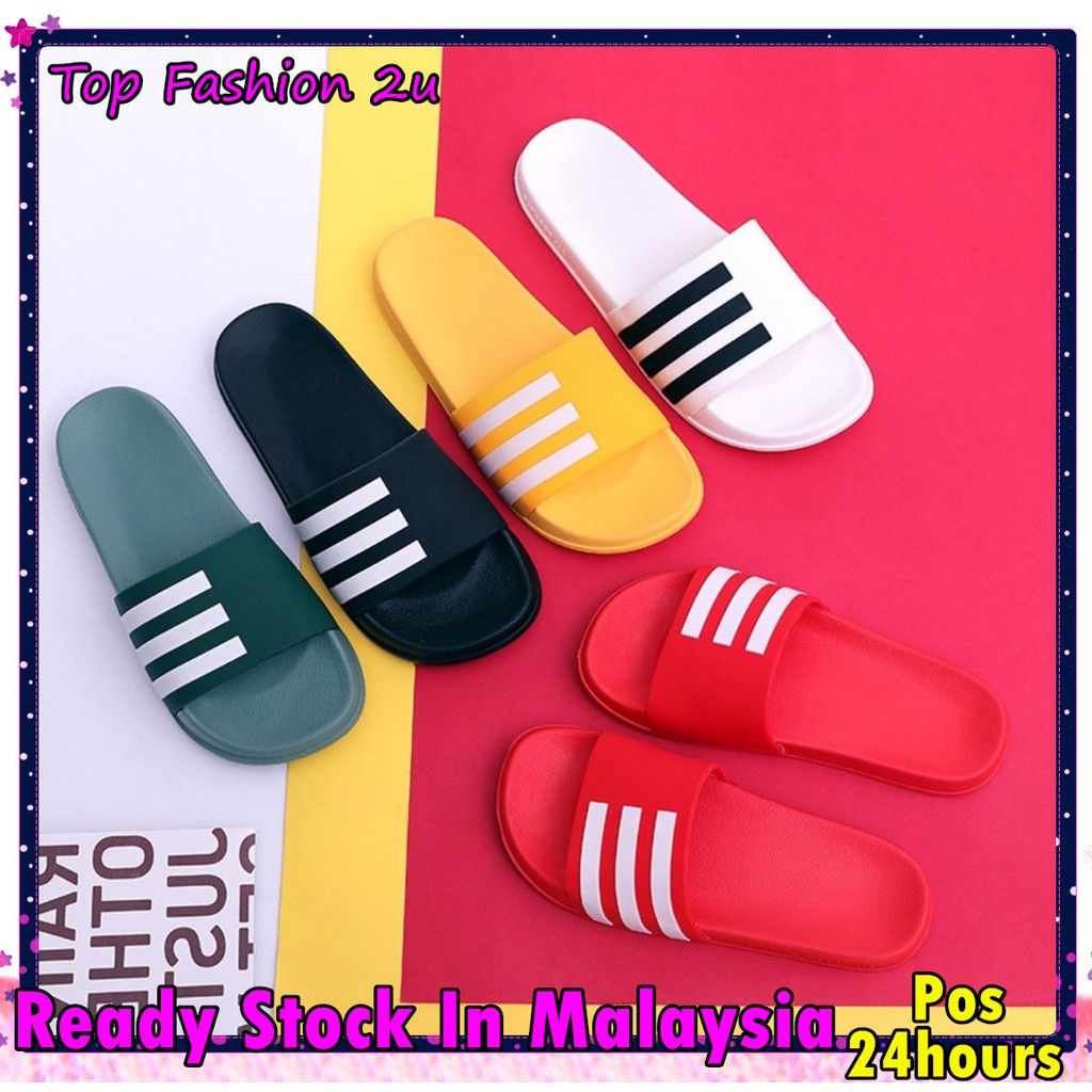 **SINGLE SIZE** 3D 3 Stripes Women Men Room Selipar Indoor House ...