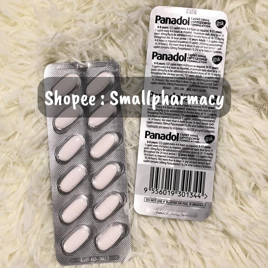 Panadol Caplet 500mg Optizorb Formulation 12 Tablets / Strip | Shopee ...