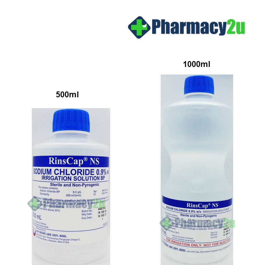 Rinscap NS Normal Saline Sodium Chloride 0.9% Irrigation Solution 500ml ... Rinscap NS Normal Saline Sodium Chloride 0.9% Irrigation Solution 500ml ...