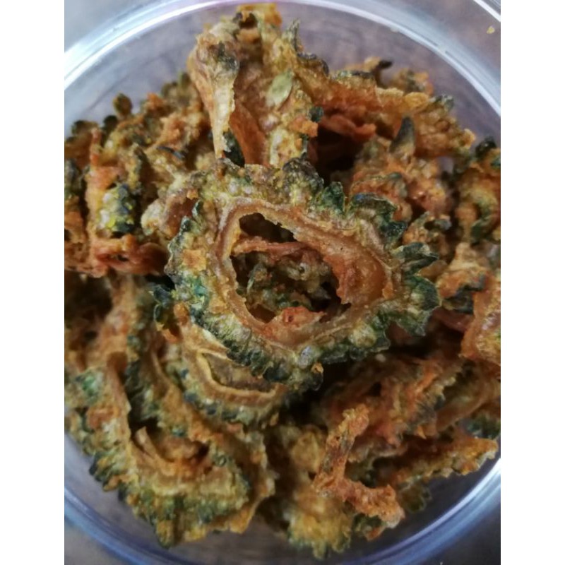 Peria goreng kerepek peria rangup wak aji bitter gourd chips # ...