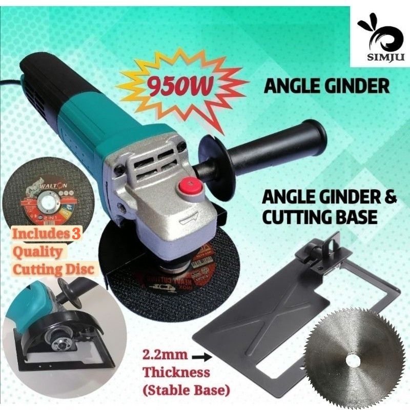 SIMJU Angle Grinder 950W 4" Electric Angle Grinder Mesin | Shopee Malaysia