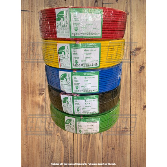 *Cut By Meter* MEGA KABEL 4MM Insulated PVC 100% Pure Copper Cable ...