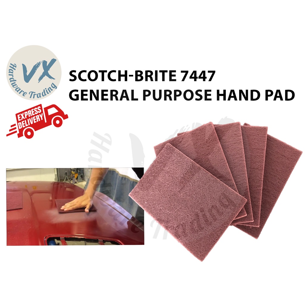 Scotch-Brite 7447, Hand pad/Finishing General purpose (Marron with size ...