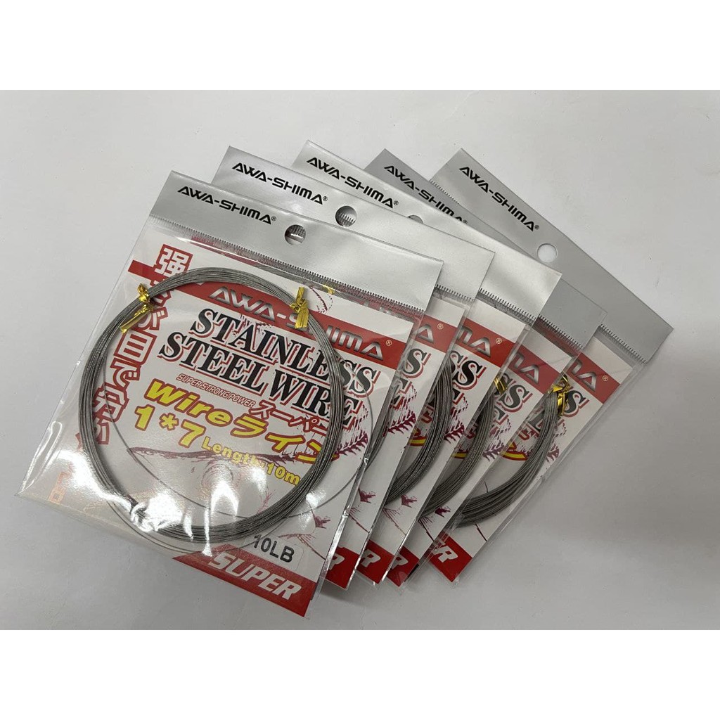 AWASHIMA WIRE LEADER 1X7 10meter STAINLESS STEEL WIRE / WIRE TENGGIRI ...