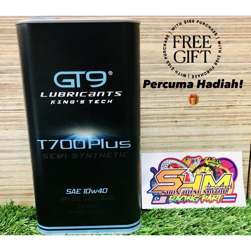 JL RACING GT9 Semi Synthetic 4T Engine Oil 10W40 1.2L Minyak Hitam ...