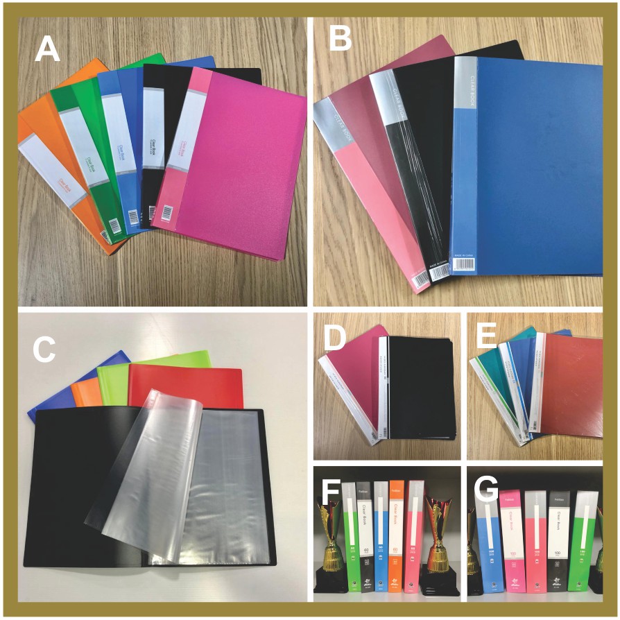A4 10, 20, 30, 60, 100 Pocket Clear Book , Clear Holder File , Display ...