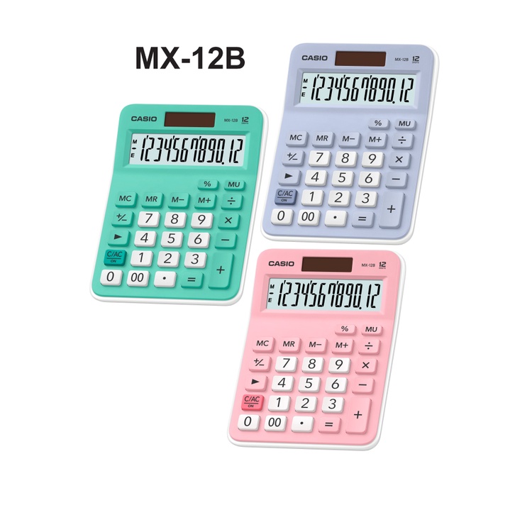 Casio Calculator MX-12B Blue/Pink/Green | Shopee Malaysia Casio Calculator MX-12B Blue/Pink/Green | Shopee Malaysia
