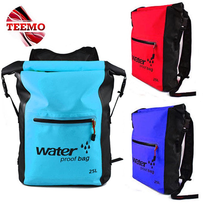 READY STOCK 💰 TEEMO 25L PVC Waterproof Outdoor Dry Storage Bag Rafting ...