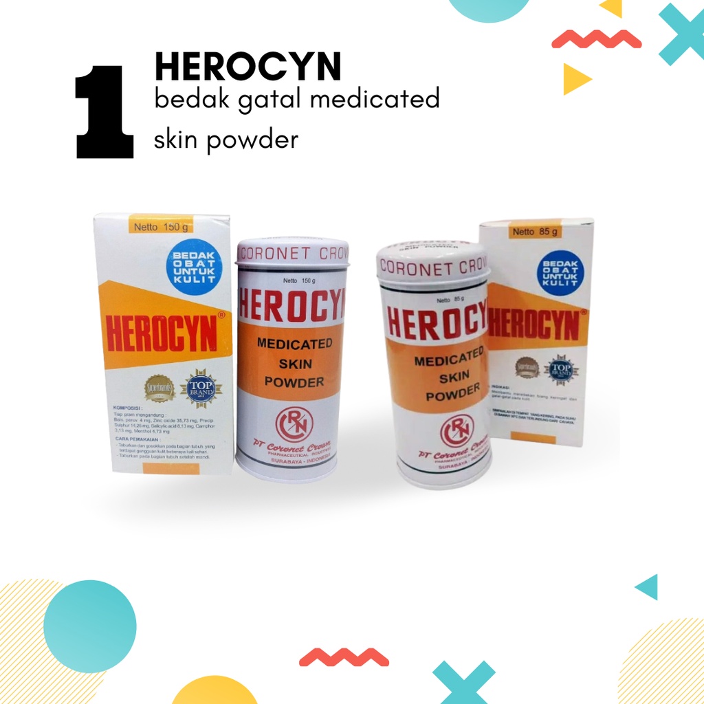 HEROCYN POWDER BEDAK OBAT UNTUK KULIT GATAL 85G/150G | Shopee Malaysia