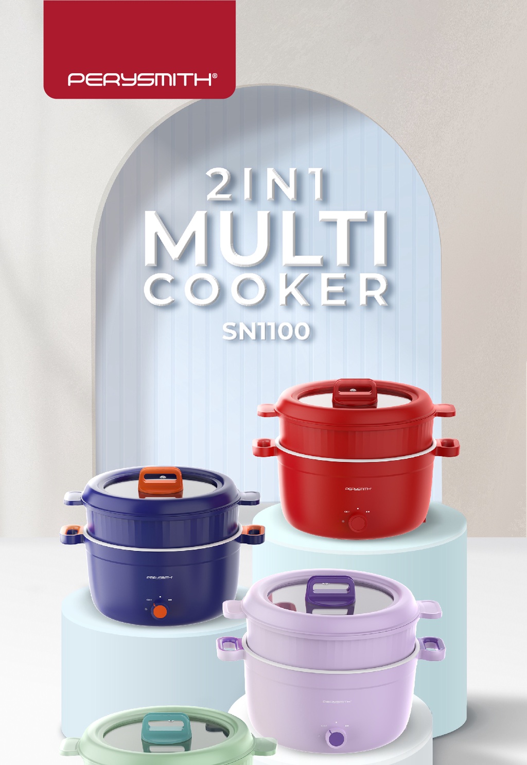 PERYSMITH 2 IN 1 MULTI COOKER SN1100 - PerySmith Malaysia