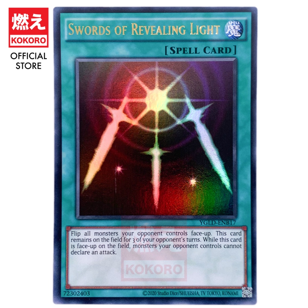 YUGIOH CARD Swords of Revealing Light 光之护封剑 YGLD-ENB17 UR [KOKORO 游戏王 ...
