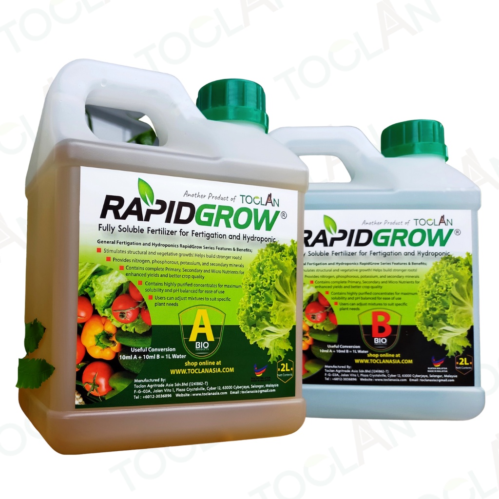 RapidGrow 4L Liquid AB Fertilizers - Baja AB / Hidroponik / Fertigasi ...