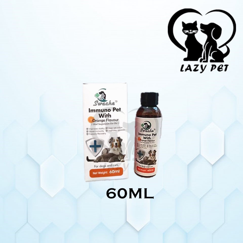 Swache Immuno Pet with Orange Flavor / Immune Booster (Dog & Cat) 60ML ...