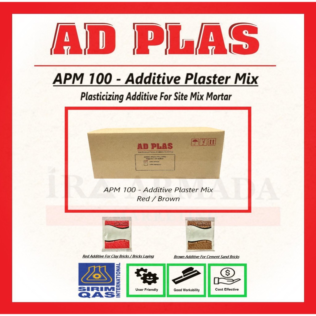 AD Plas APM 100 - Mortar Additive , Additive Plaster Mix, Platicizer ...