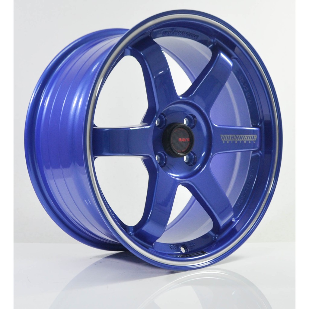 TE37-RT 17 inch 4X100 CAR SPORT RIMS CHEAP WHEELS BLUE MACHINE LINE ...
