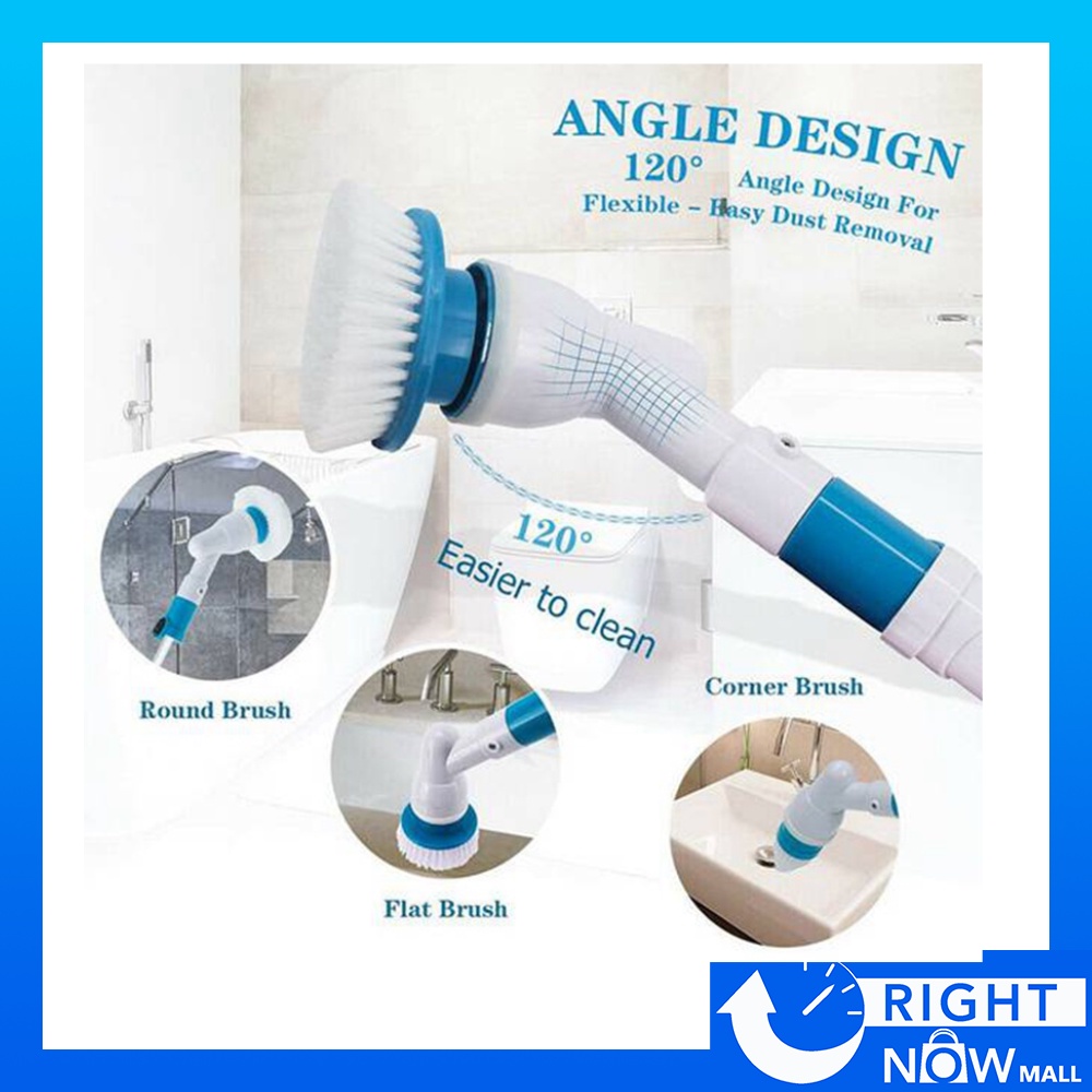 Berus Bersih Cuci Lantai Tandas Bilik Air elektrik Hurricane Spin ...