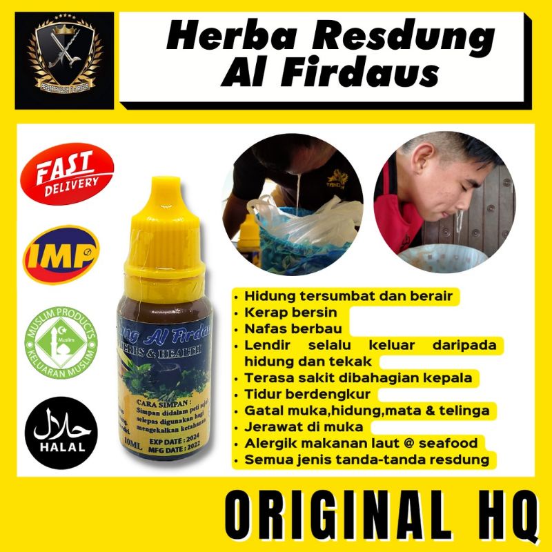 Herba Resdung Buang Lendir Sinus Al Firdaus Ubat Resdung | Shopee Malaysia