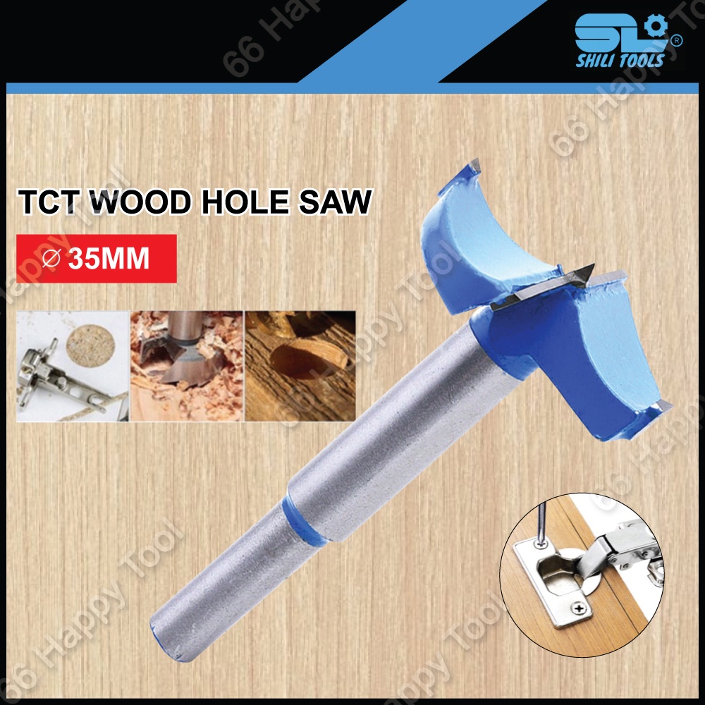 SHILI TOOLS 35mm TCT Wood Hole Saw Drill Bit Woodworking Tools ...
