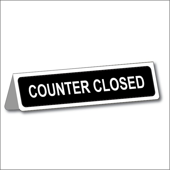 COUNTER CLOSED TABLETOP ACRYLIC SIGN 55X220MM | Shopee Malaysia