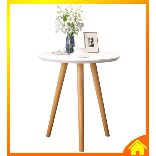 [OneHome] Coffee Table Round Magazine Tea Simple Modern Wood Living ...
