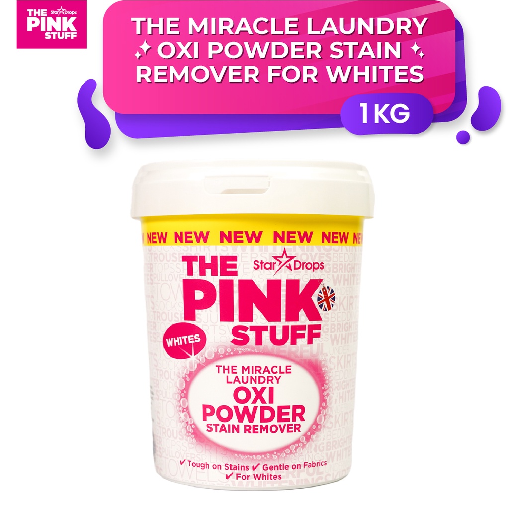 The Pink Stuff The Miracle Laundry OXI Powder Stain Remover for Whites ...