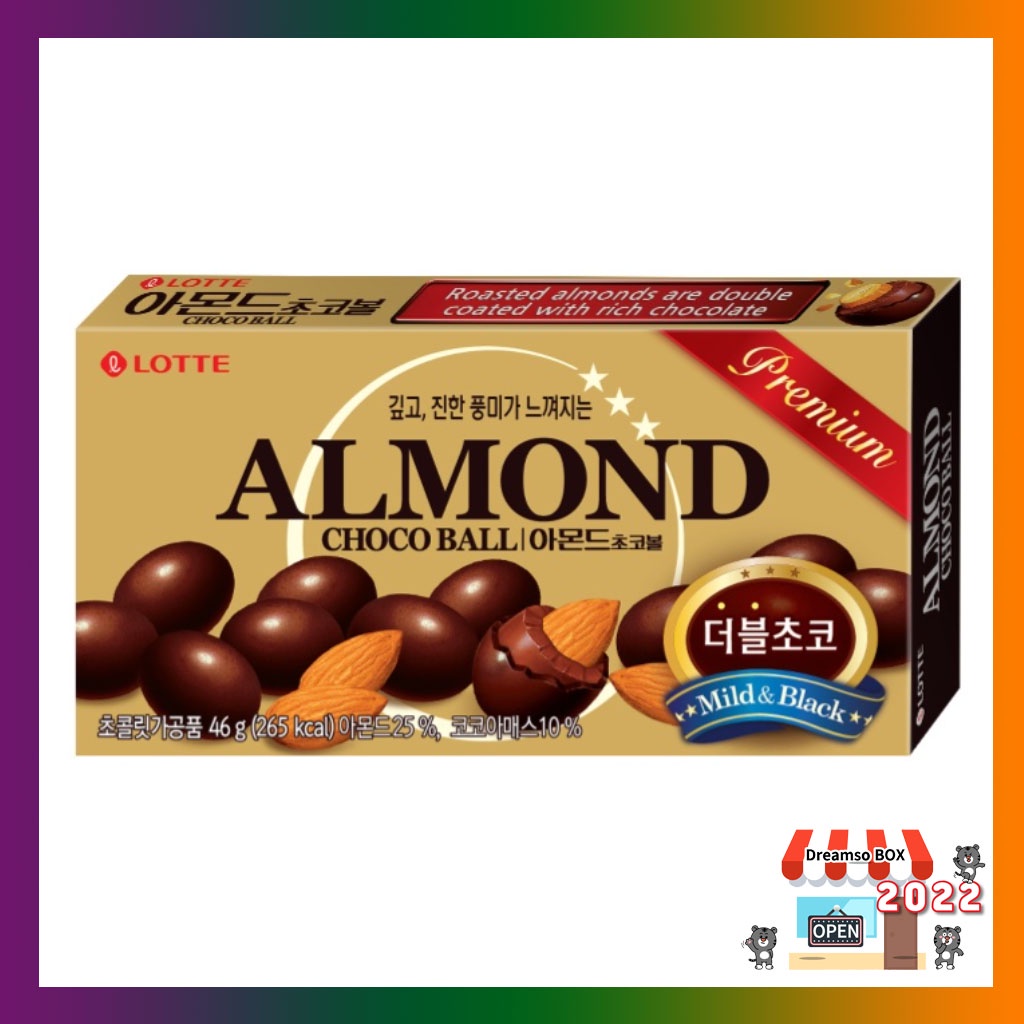 LOTTE Almond Chocolate Ball 46g/ Korean Snack | Shopee Malaysia