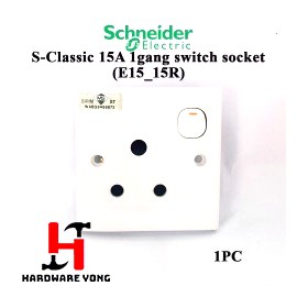 Schneider Clipsal S-Classic E15 15A 1 Gang Switch Socket Outlet ...