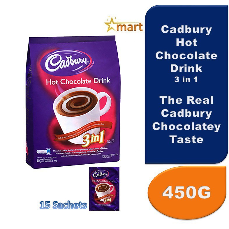 Malt 💥from malaysia💥 ☸cadbury hot chocolate drink 3 in 1 | BeeCost