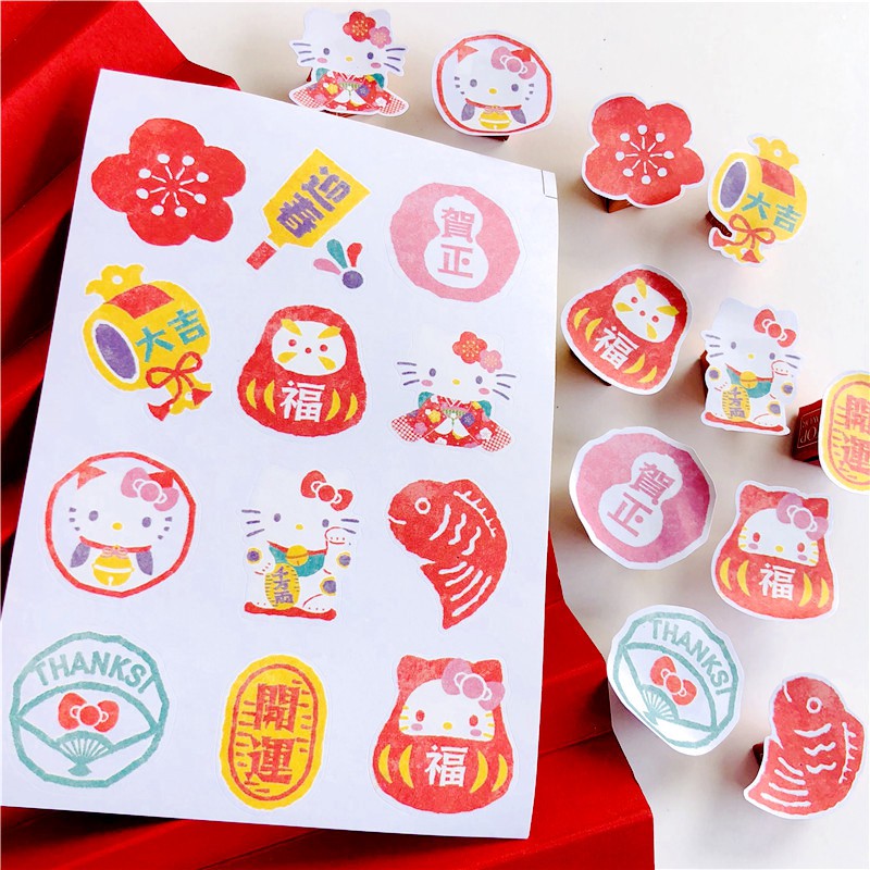 (READY STOCK)HELLO KITTY Chinese New Year- CNY LABEL TAG CUTE INS ...