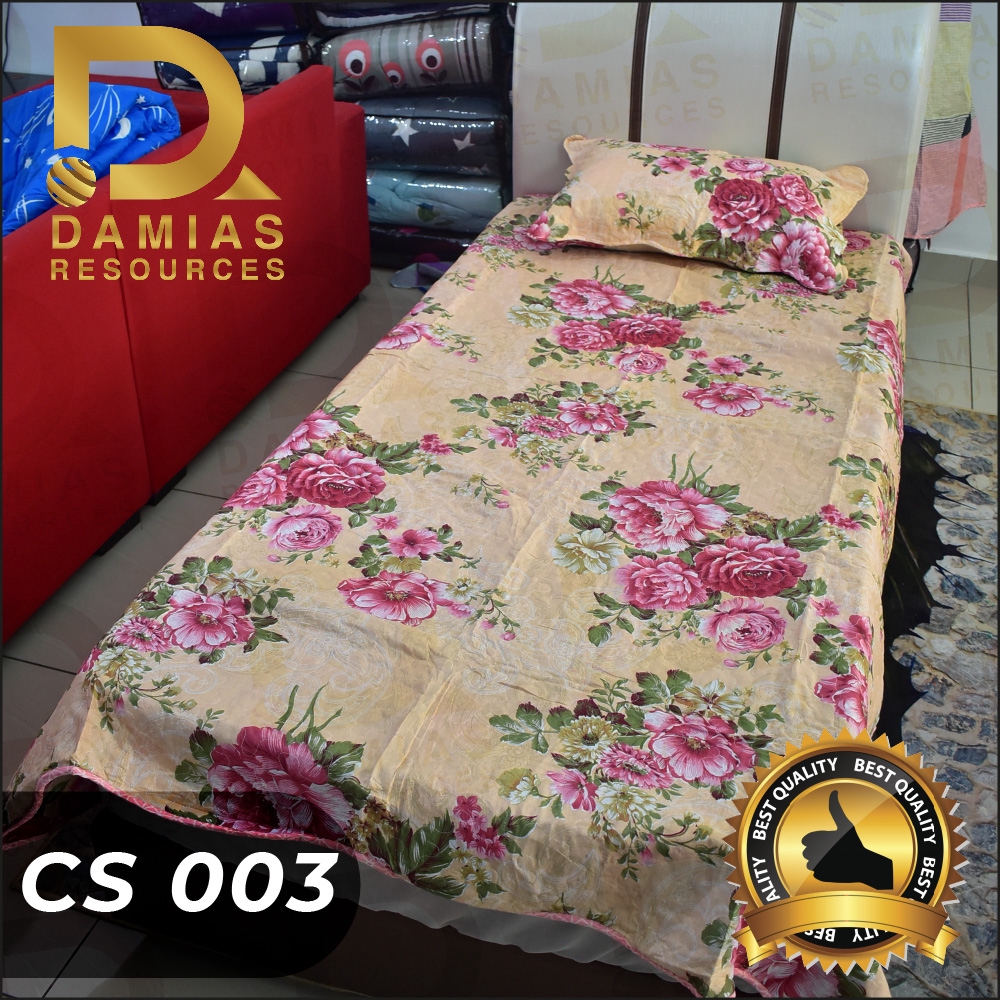 Set 2 in 1 Cadar Single katil bujang cantik abstrak bunga | Shopee Malaysia