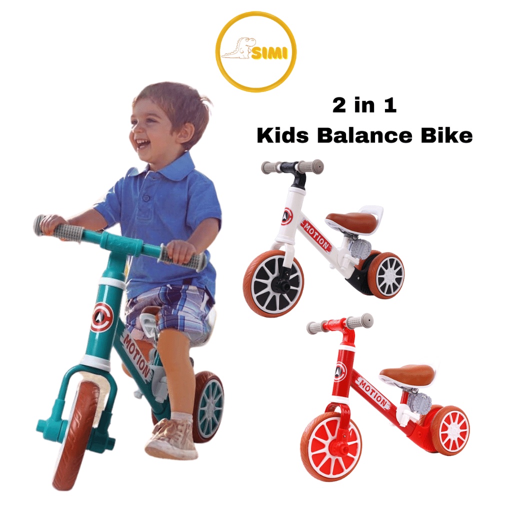 SIMI MOTION 2 in 1 Children Balance Bike Tricycle Push Bike Scooter ...