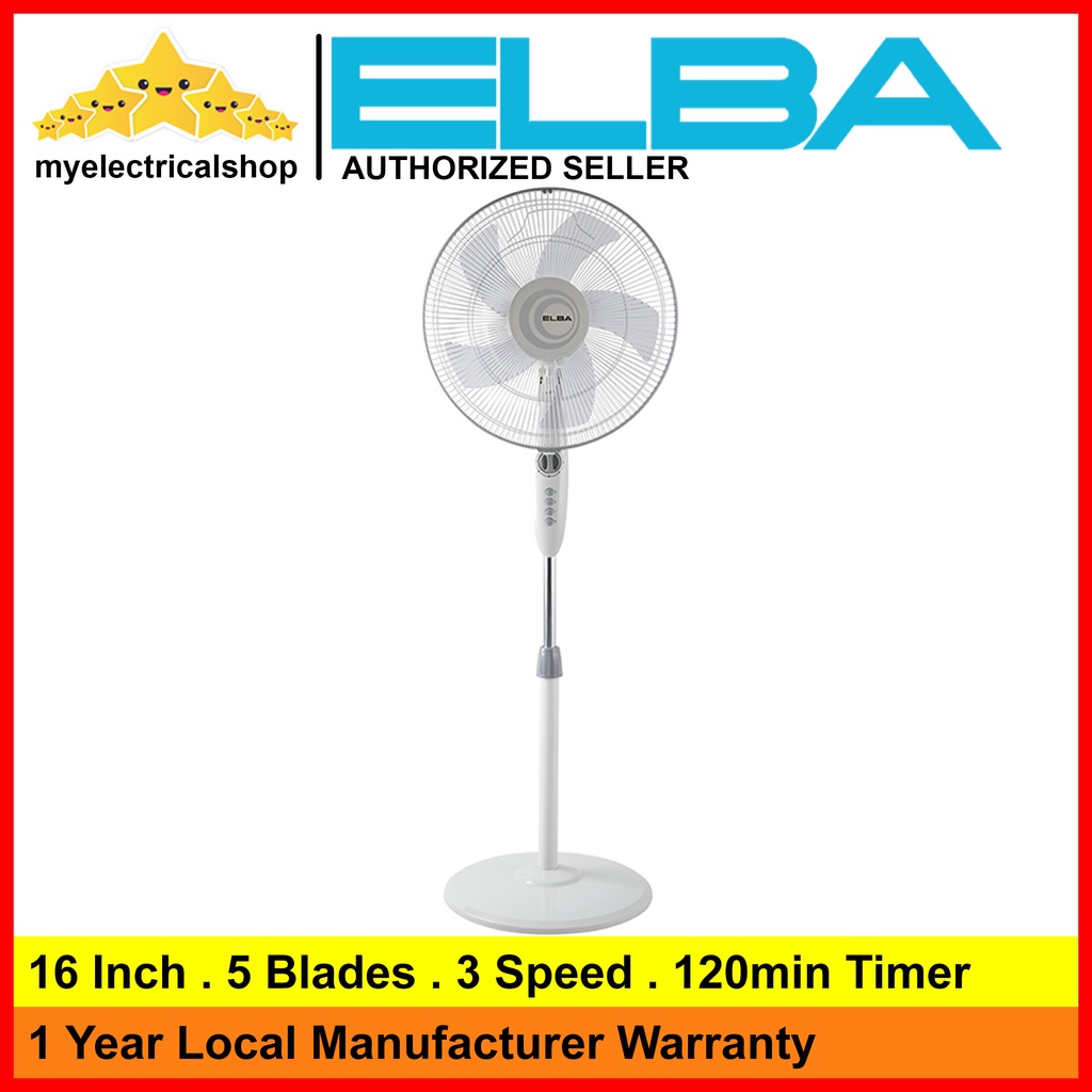 Elba ESF-E1639TM(GR) Stand Fan ( 16 Inch ) | Shopee Malaysia