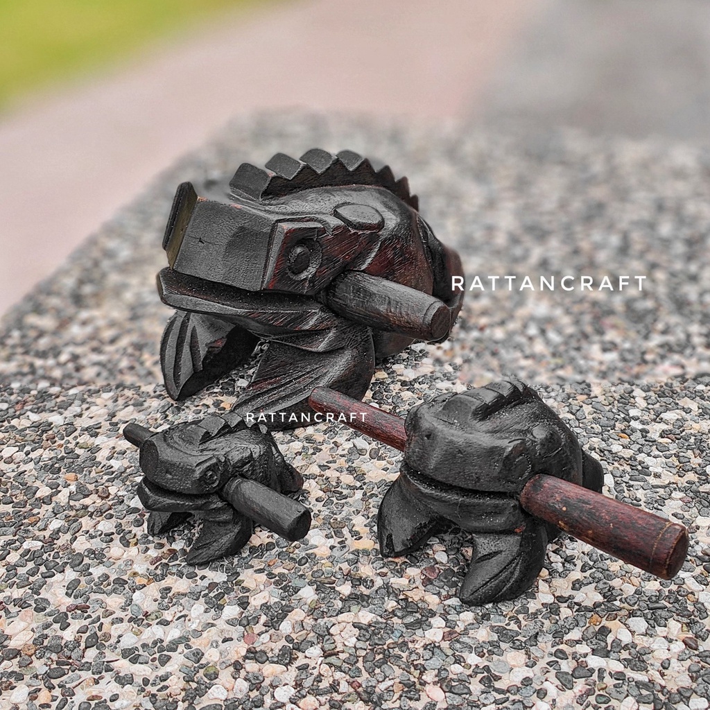 Katak Kayu Hiasan / Katak Kayu Bunyi / Wooden Frog Make Sound | Shopee ...