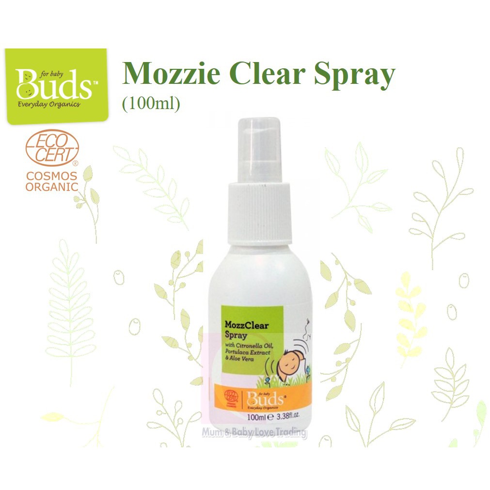 Buds Everyday Organics Mozzie Clear Spray 100ml (Insects Repellent ...