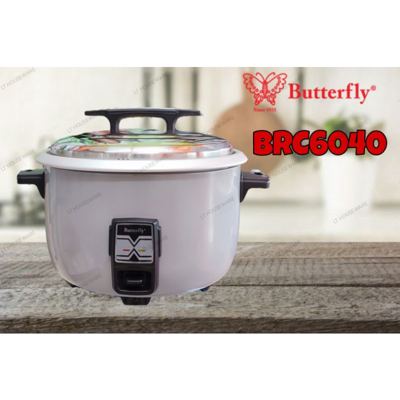 BUTTERFLY RICE COOKER BRC6040 8LITER / PERIUK NASI ELEKTRIK | Shopee ...