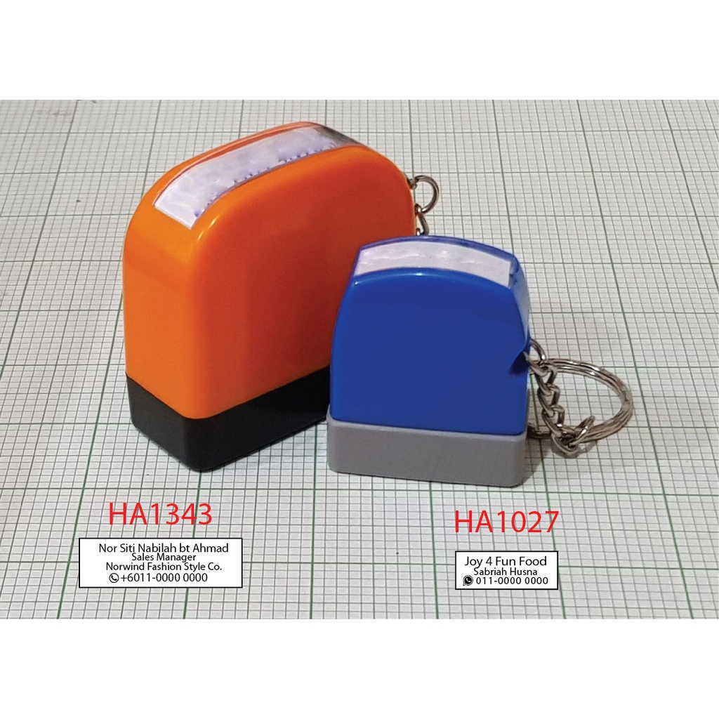 Pre Ink Stamp Chop / Flash Stamp /HA1027& HA1343 Key Chain Stamp Chop ...