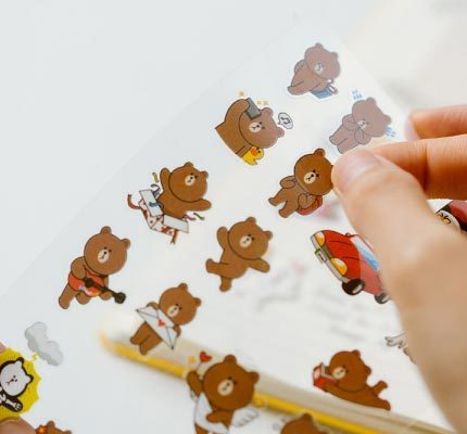 (Official) LINE Friends - 3D & Clear Character Stickers (3 Designs ...