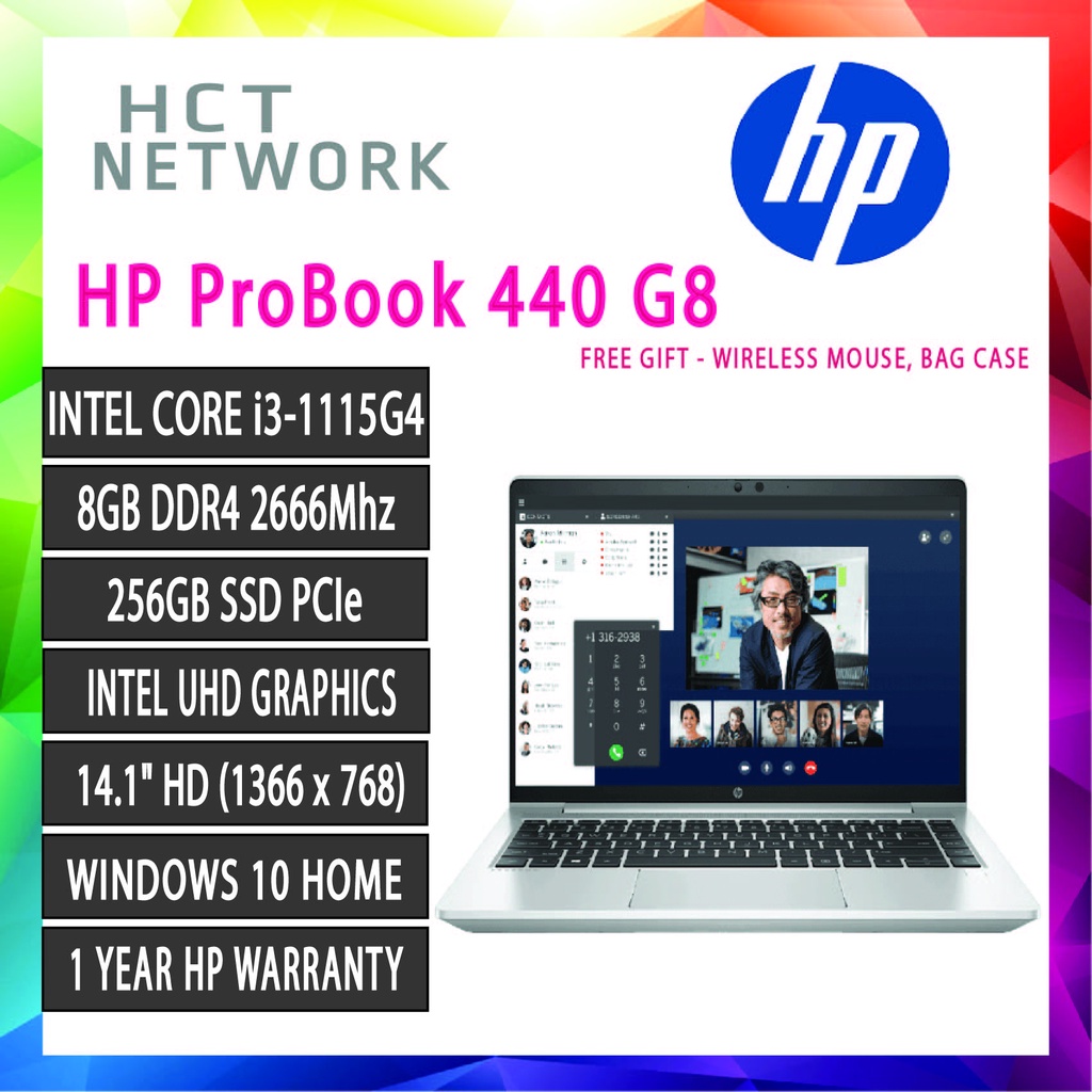[NEW MODEL] HP 460 ProBook 440 G8 Laptop Silver (Intel i3-1115G4, 8GB ...