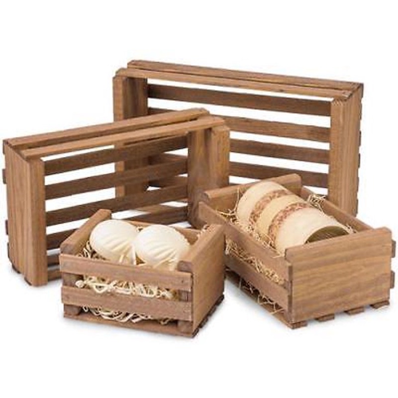 Wooden Crates Rustic Decorative Storage Boxes Wooden Wooden Crate ...